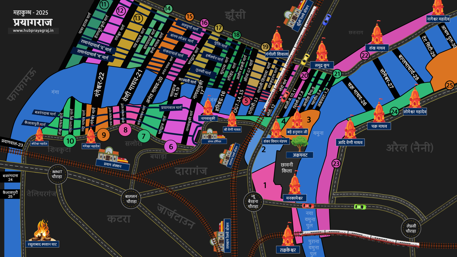 Mahakumbh Map - Feelyourtrip
